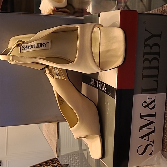 Sam & Libby | Shoes | Sam Libby Kathy Sand Dress Heel Size 85 | Poshmark